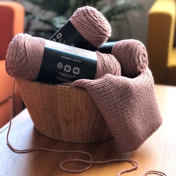 Mainstays | Other | Mainstays Sparkle Metallic Acrylic Yarn Rose Pink ...